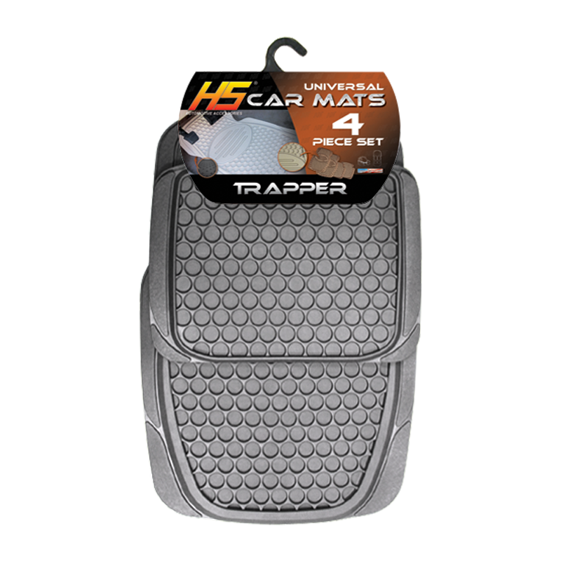 HS Universal Trapper Car Mat 4 Piece - Grey — Automotive Art Guyana