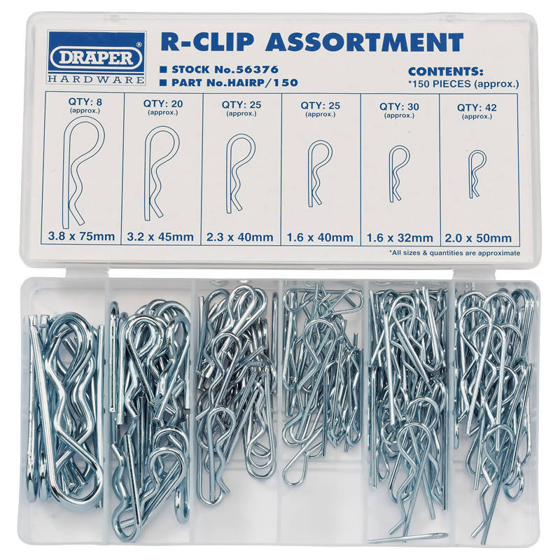Draper R-Clip Assortment (150 Piece) — Automotive Art Guyana